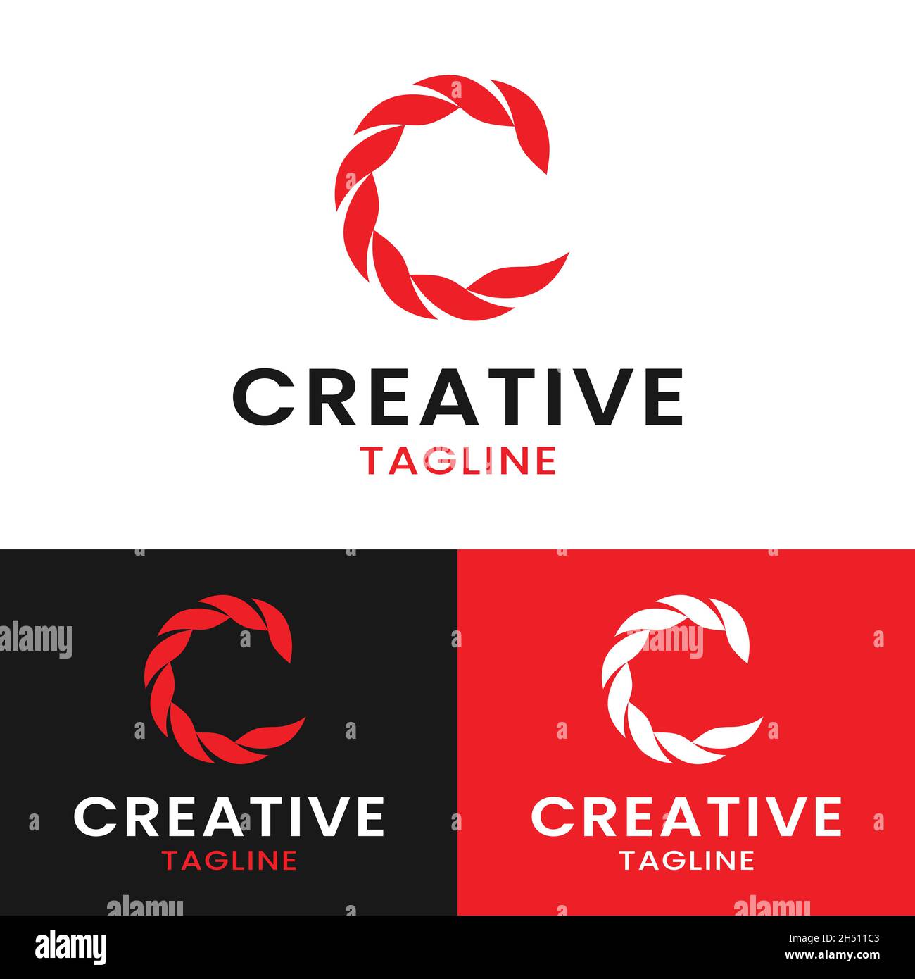 Letter Initial C Creative Abstract Logo Design Template. Suitable for ...