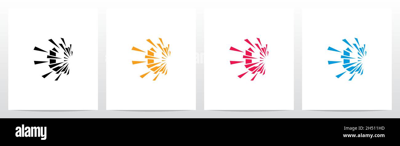 Debris Explosion On Letter Logo Design U Stock Vector Image & Art - Alamy