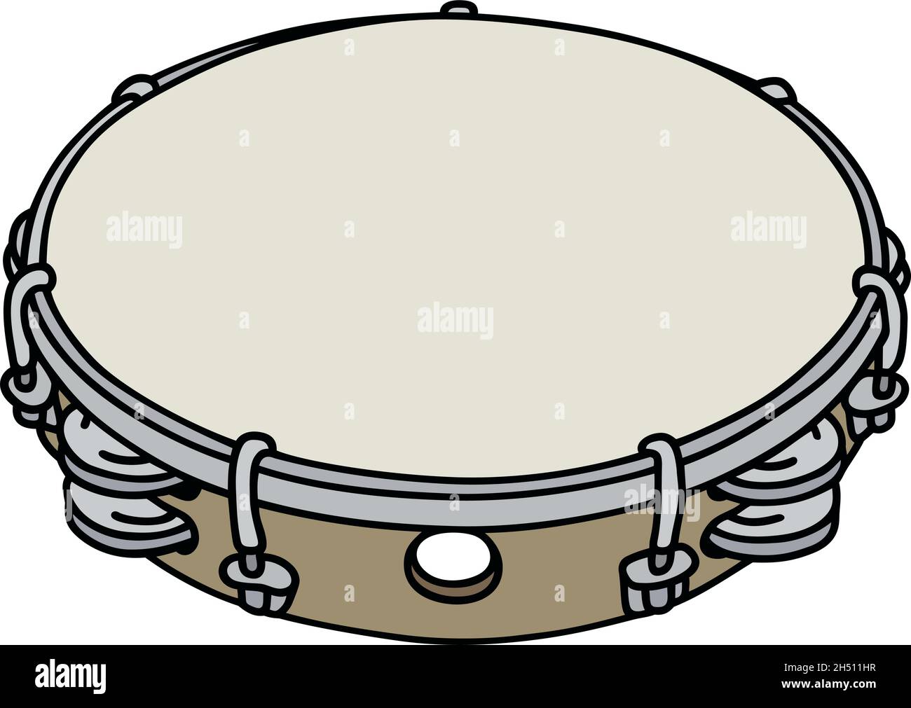 Hand drawing of a tambourine Stock Vector Image & Art - Alamy