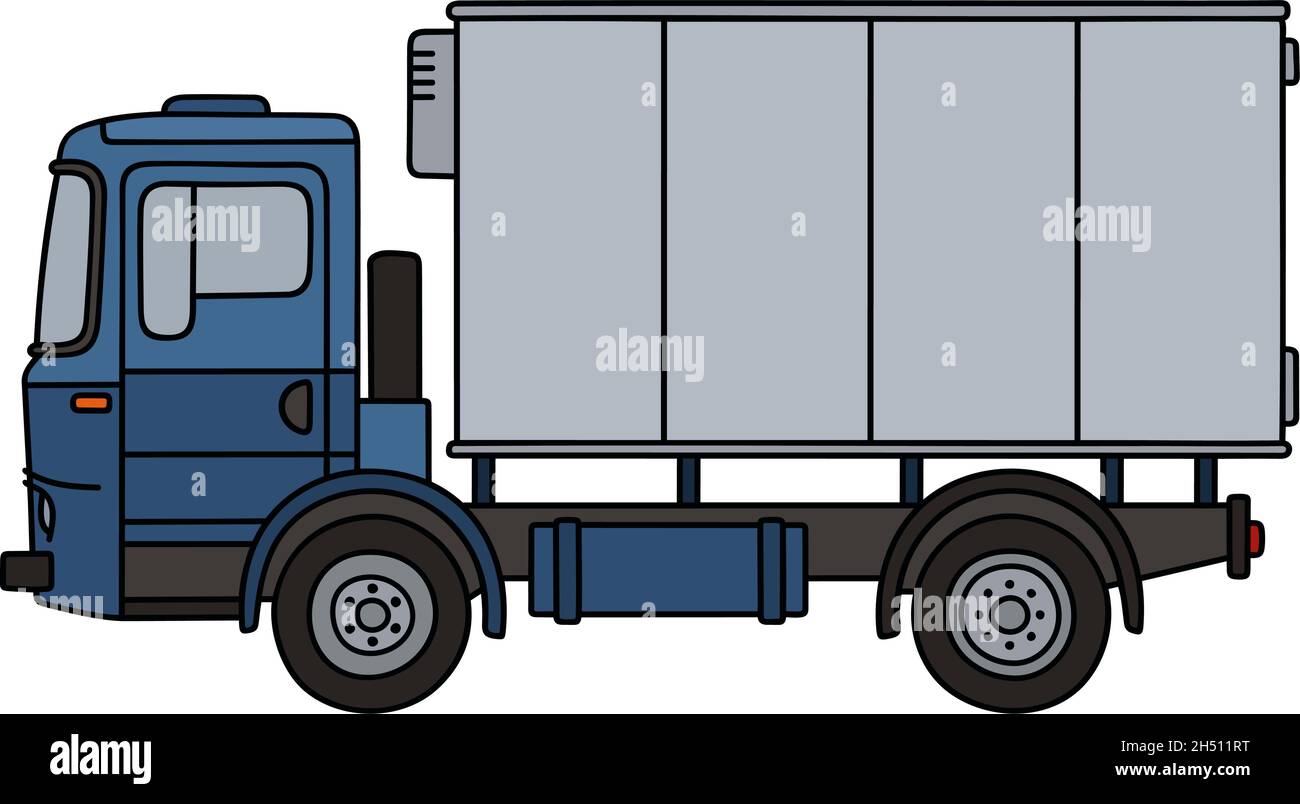 Hand drawing of a blue cabin car Stock Vector Image & Art - Alamy