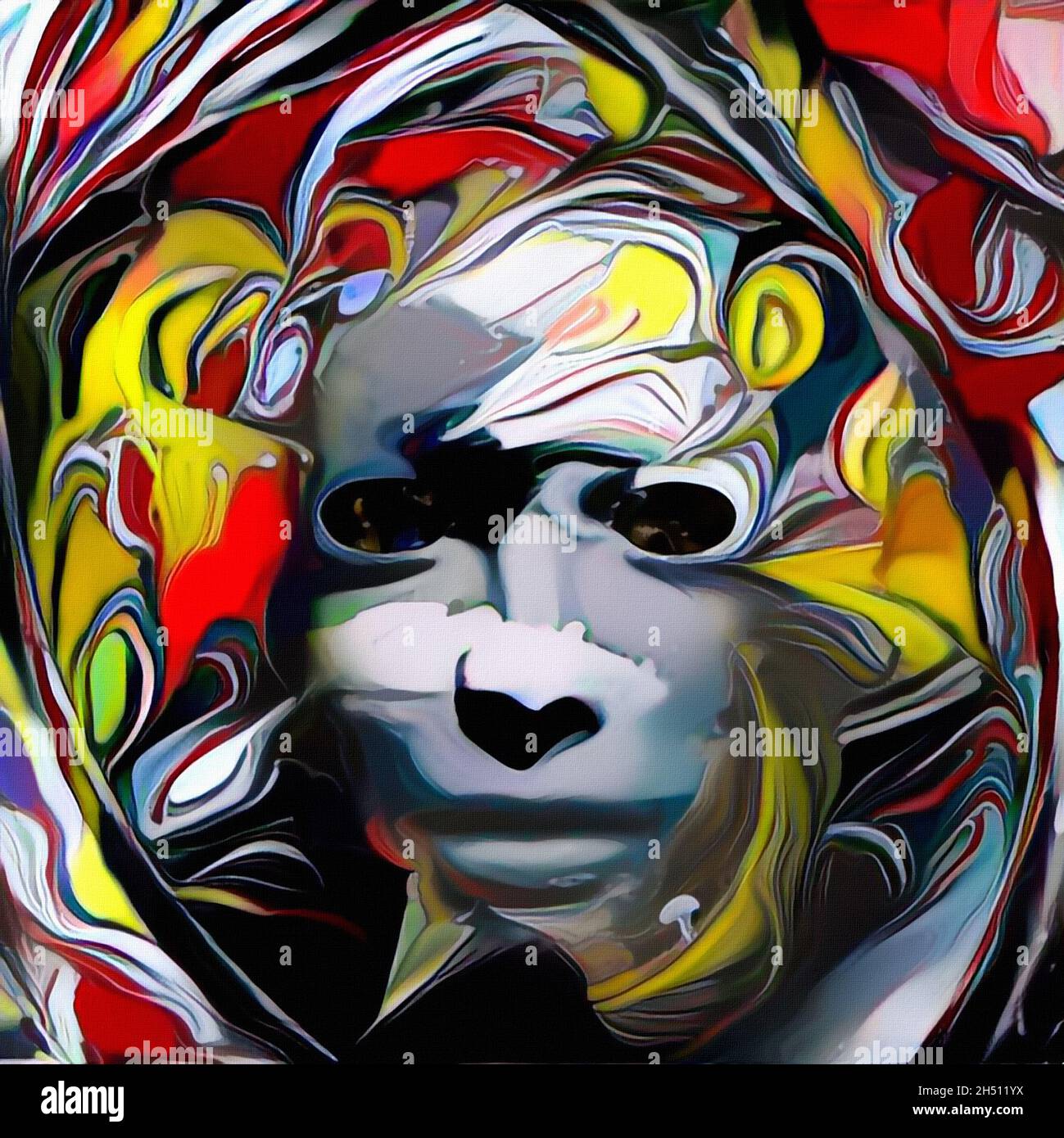 The mystic faces. 3D rendering Stock Photo - Alamy