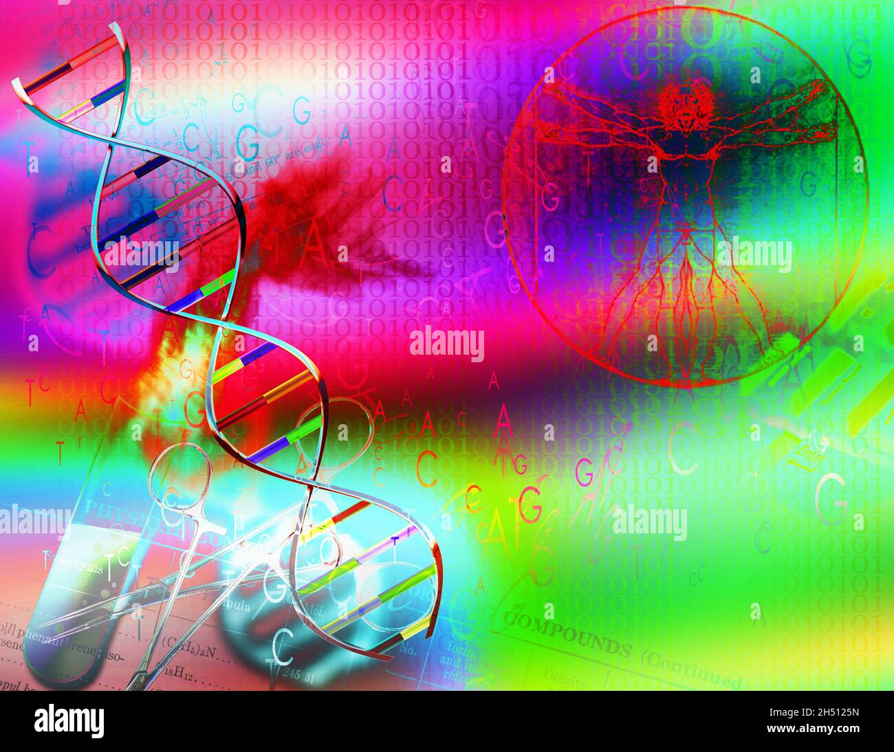Binary code dna strand hi-res stock photography and images - Alamy