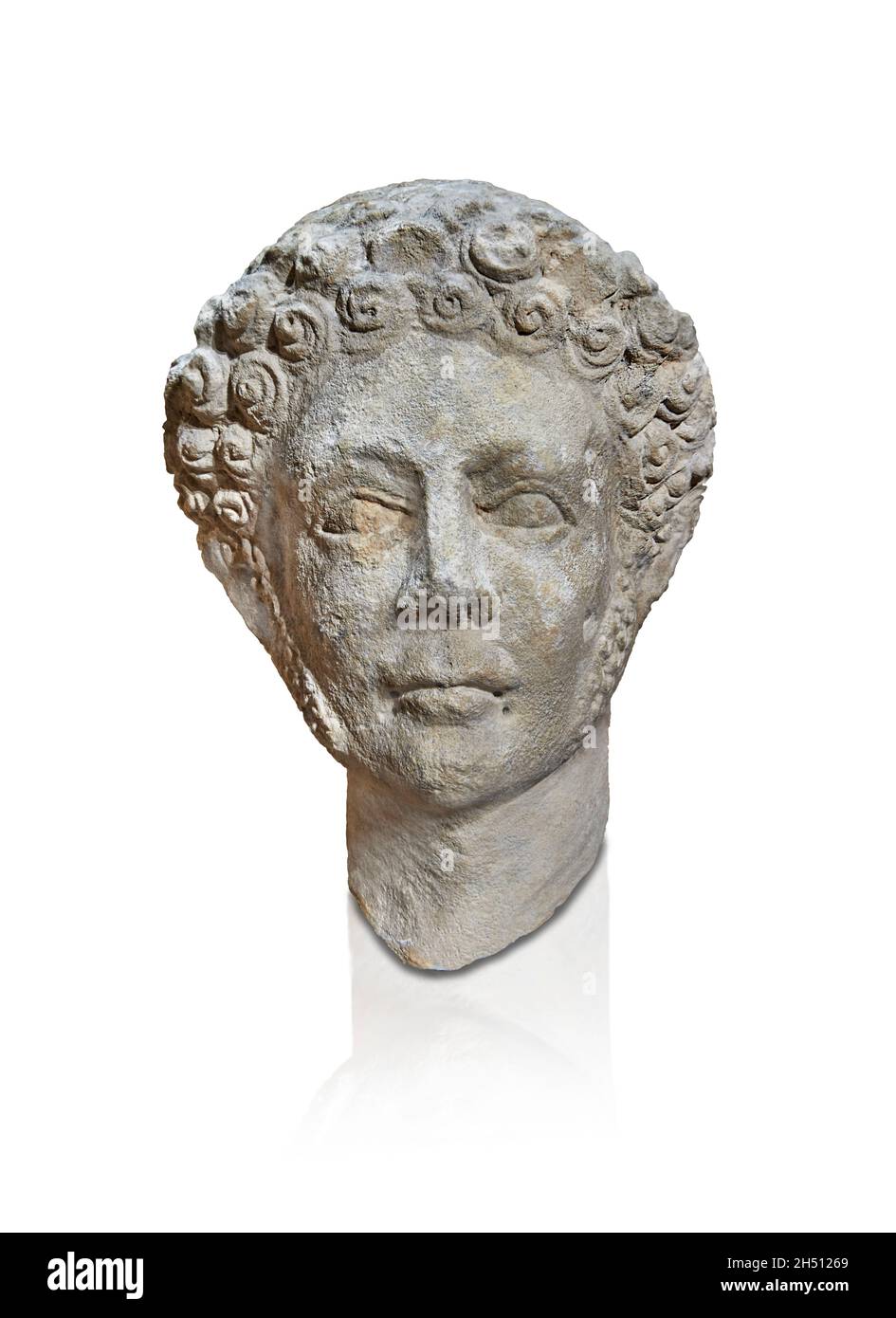 Roman Egyptian bust sculpture of a man, 2nd c. AD, limestone, found in ...