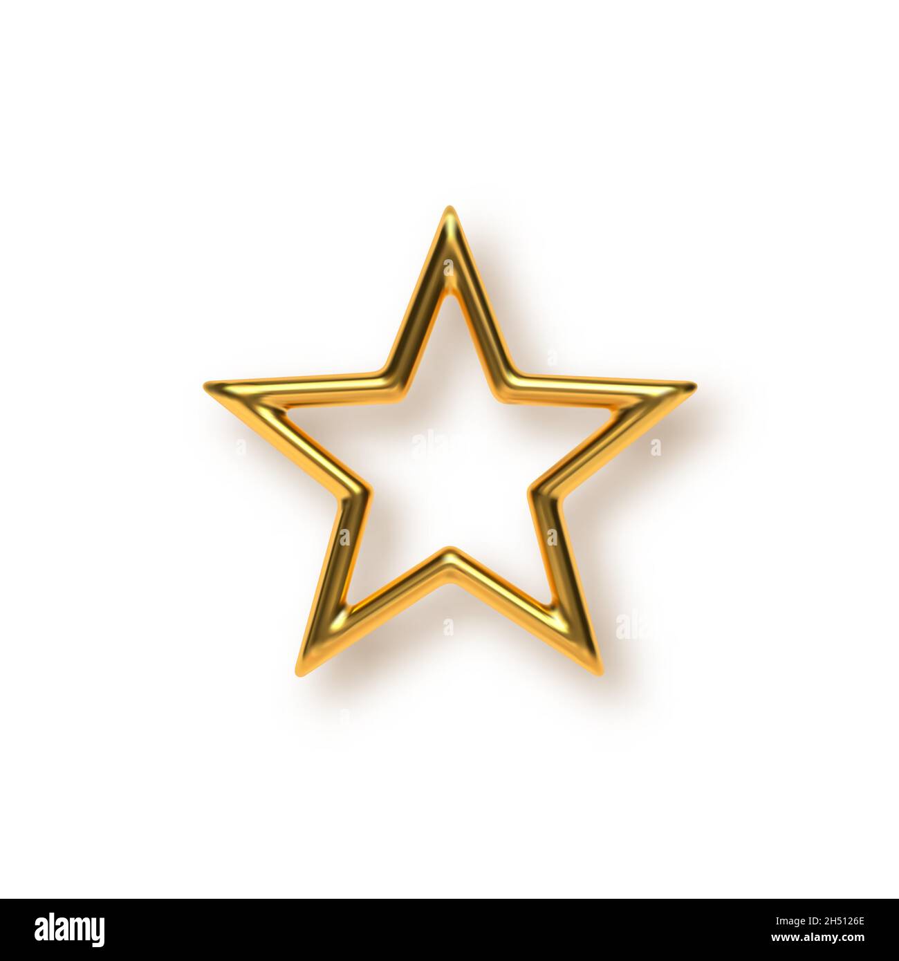 3d golden metal star Stock Vector Image & Art - Alamy