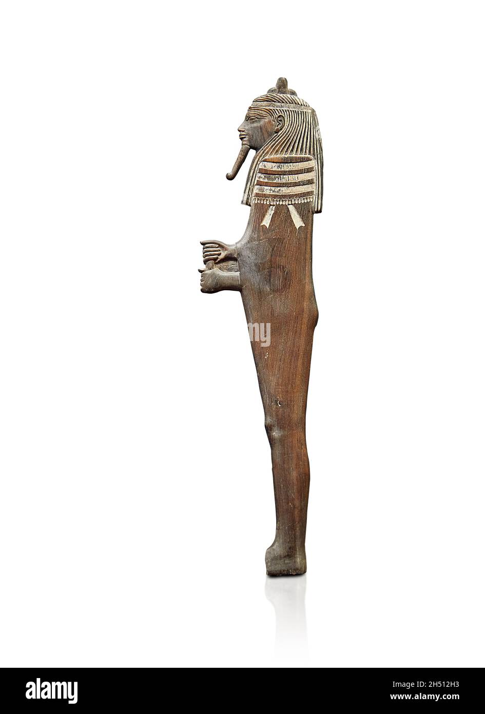 Egyptian Wood carvings of god Amset from a sarcophagus the "son of ...