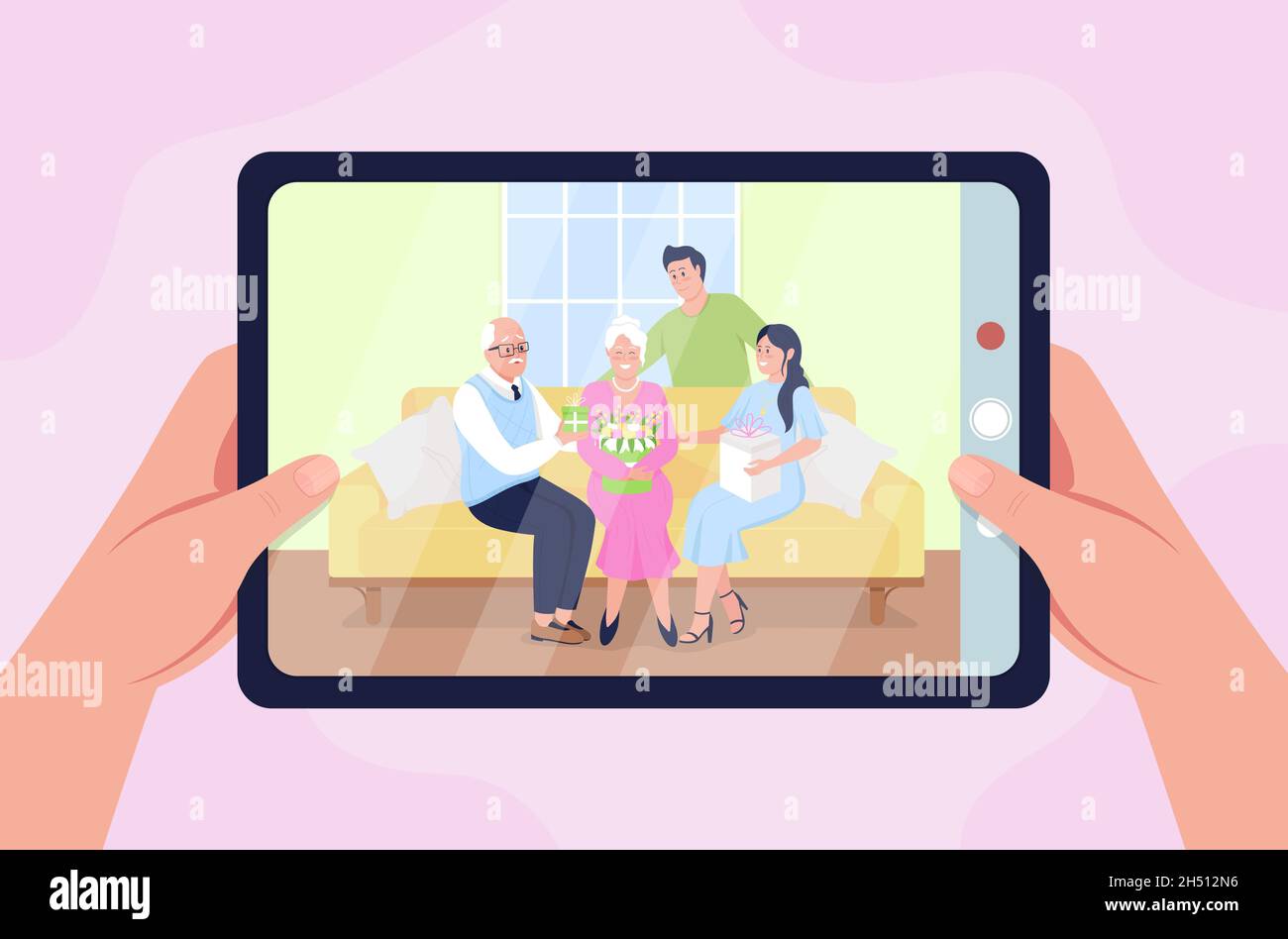 Mother day celebration 2D vector isolated illustration Stock Vector ...