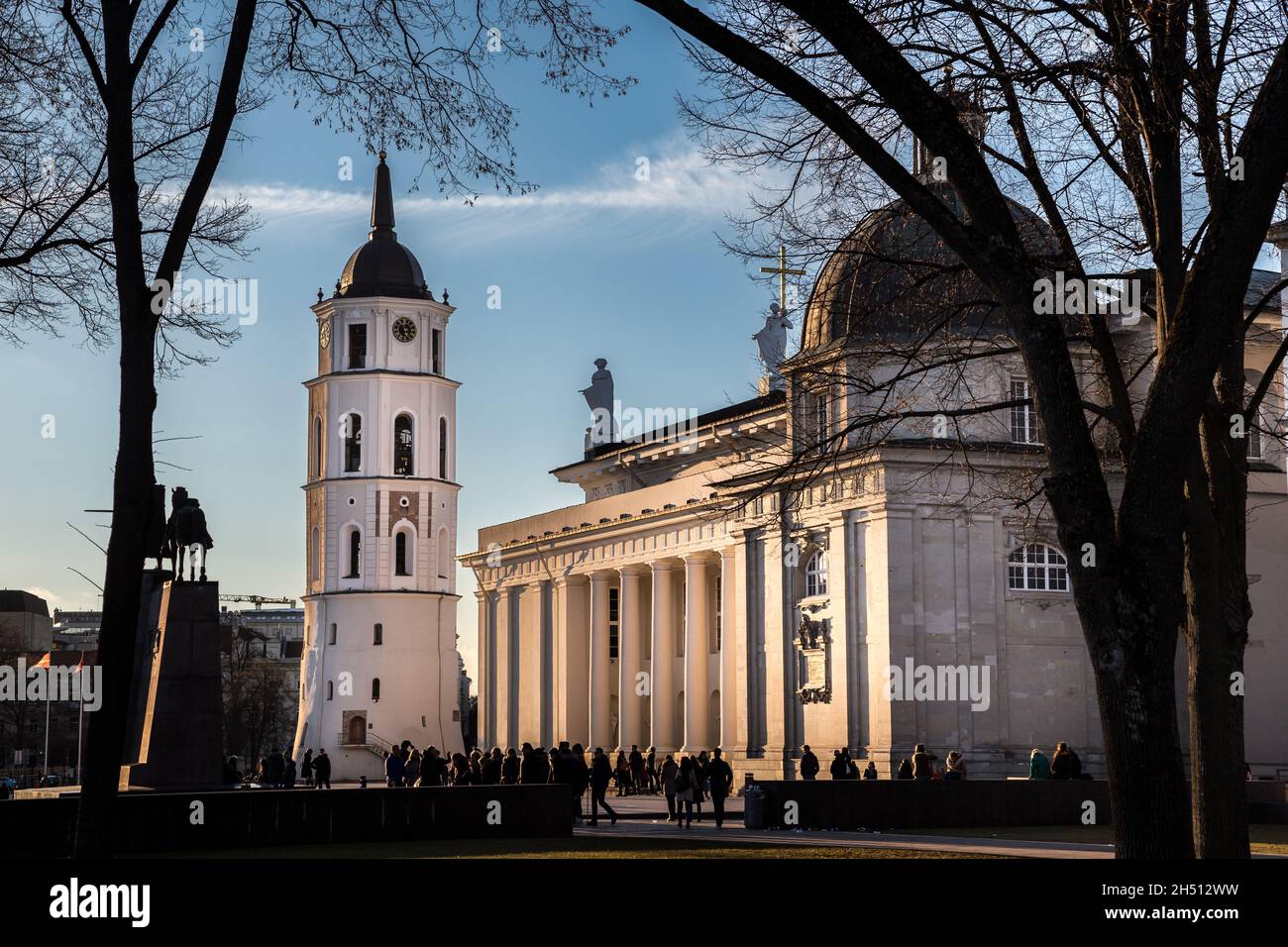 Old Vilnius town autumn panorama during the evening hours, Lithuania ...