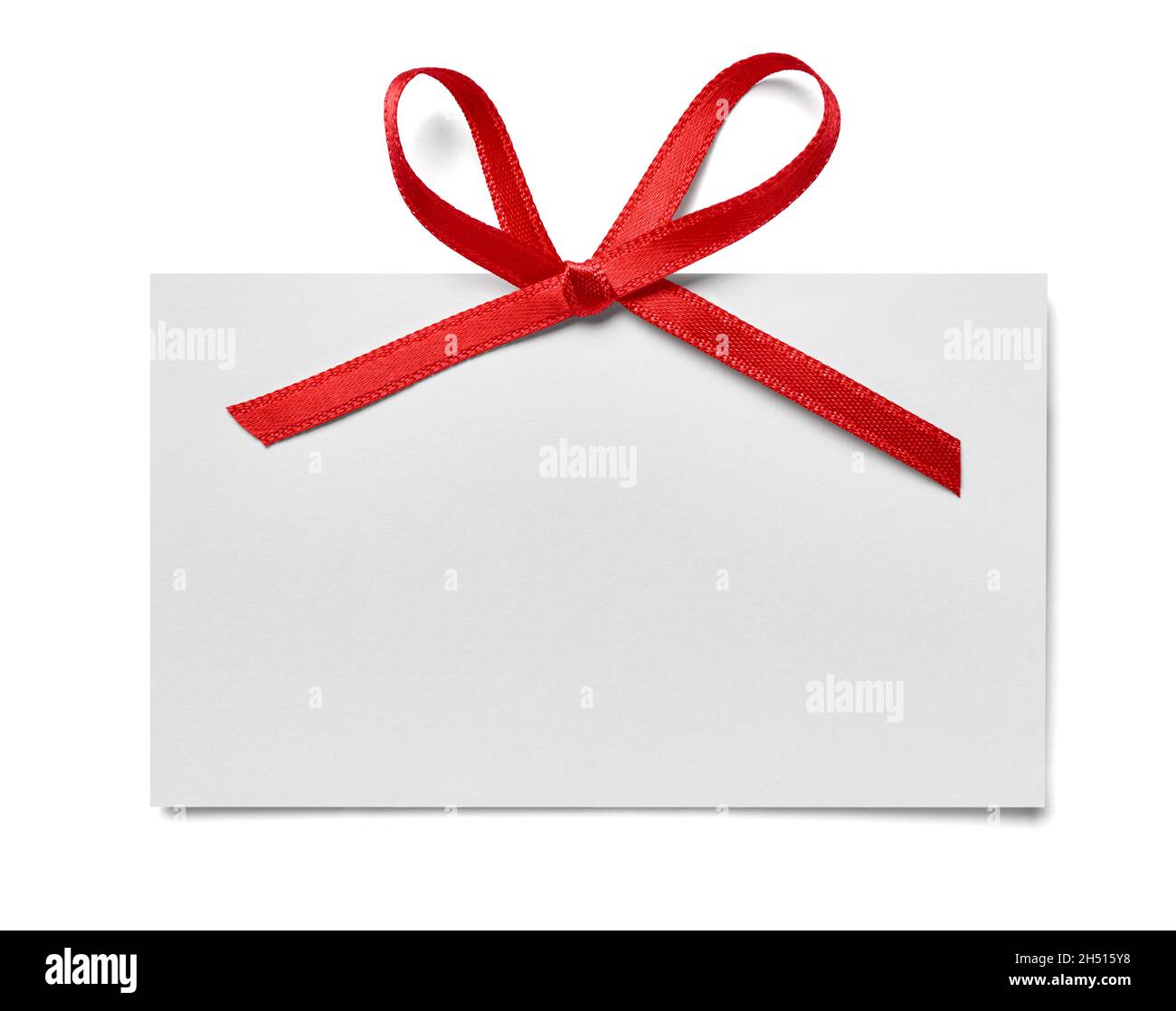 note greeting card red ribbon Stock Photo - Alamy