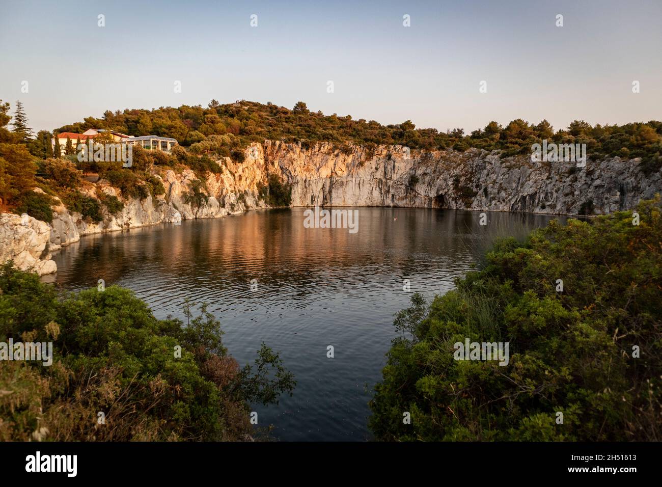 Rogoznica, Croatia-October 27th, 2021: Famous Dragon Eye lake in ...