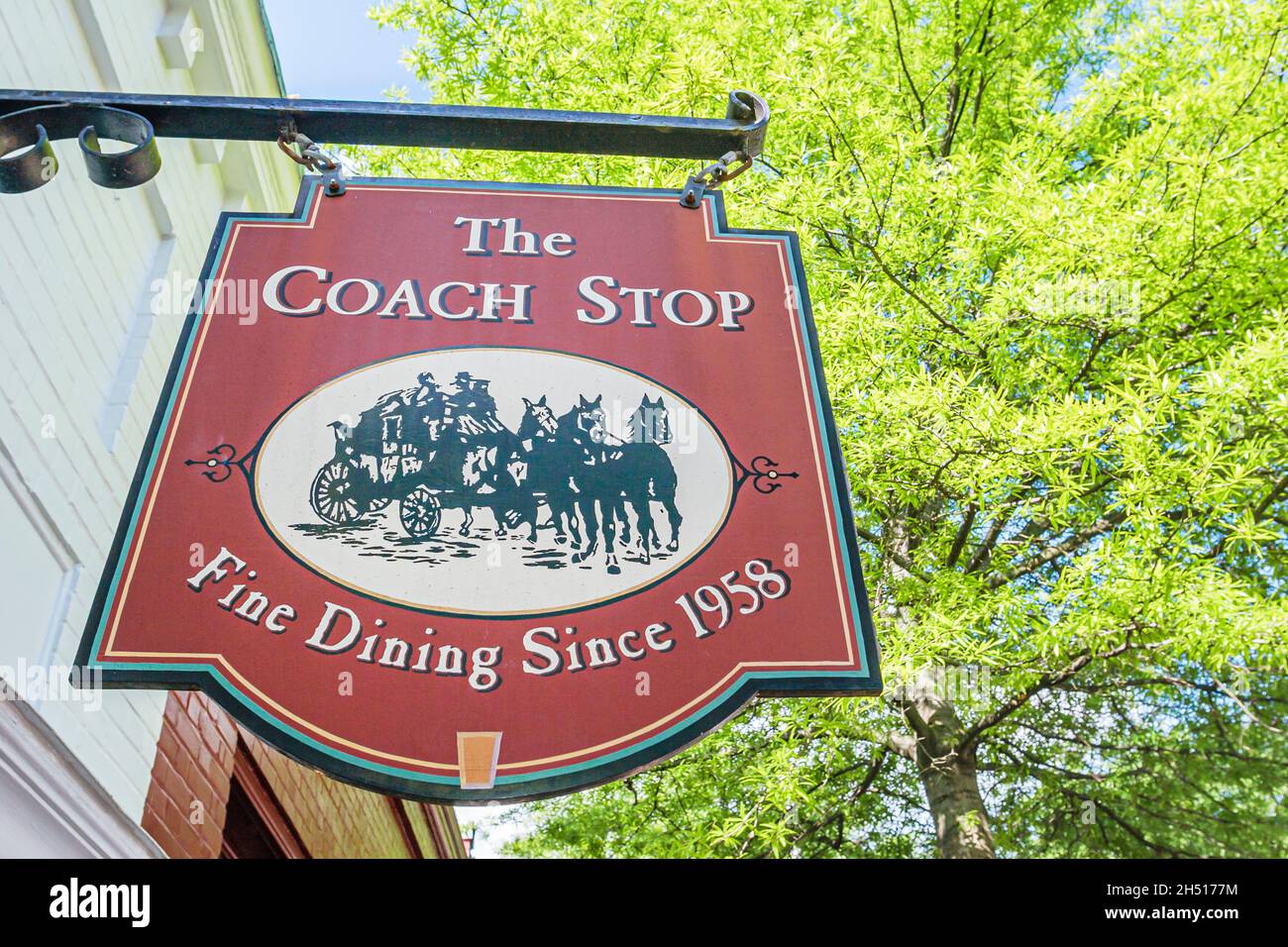 Middleburg Virginia,Washington Street sign,The Coach Stop Fine Dining ...