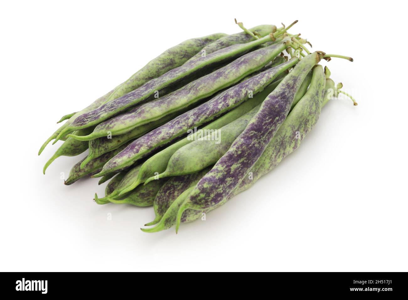dragon tongue beans isolated on white background Stock Photo - Alamy
