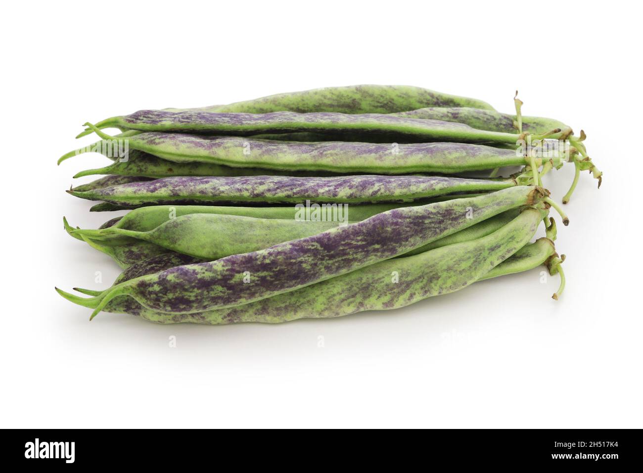 dragon tongue beans isolated on white background Stock Photo - Alamy