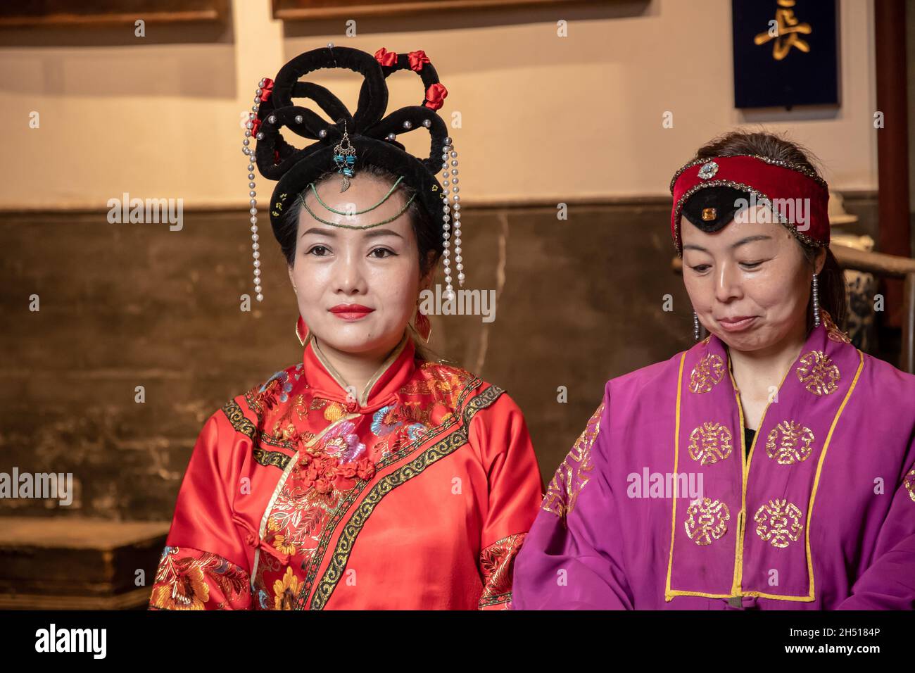 The 14th century Dangjia Village in Shaanxi Province performs a re ...