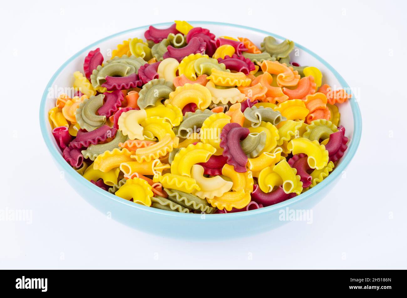 Colorful pasta with the addition of vegetable natural dyes, healthy ...