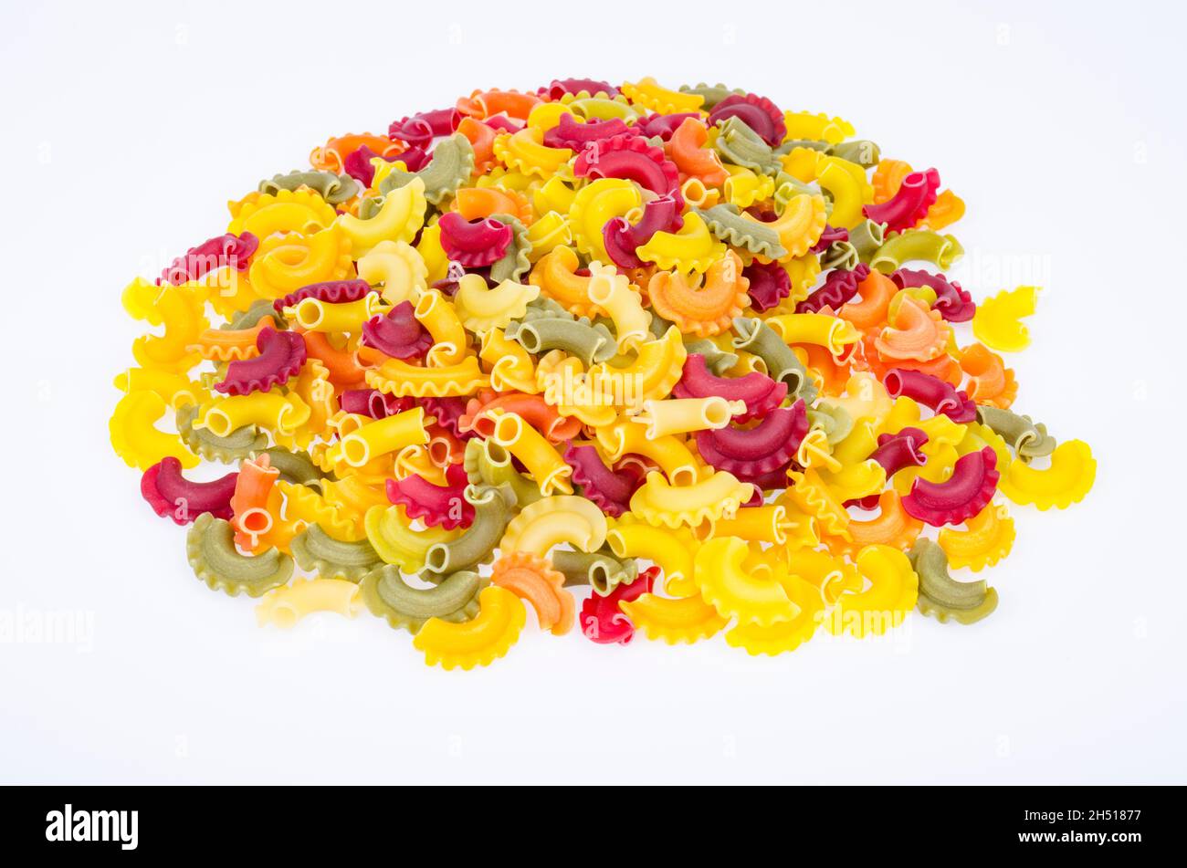 Colorful pasta with the addition of vegetable natural dyes, healthy ...