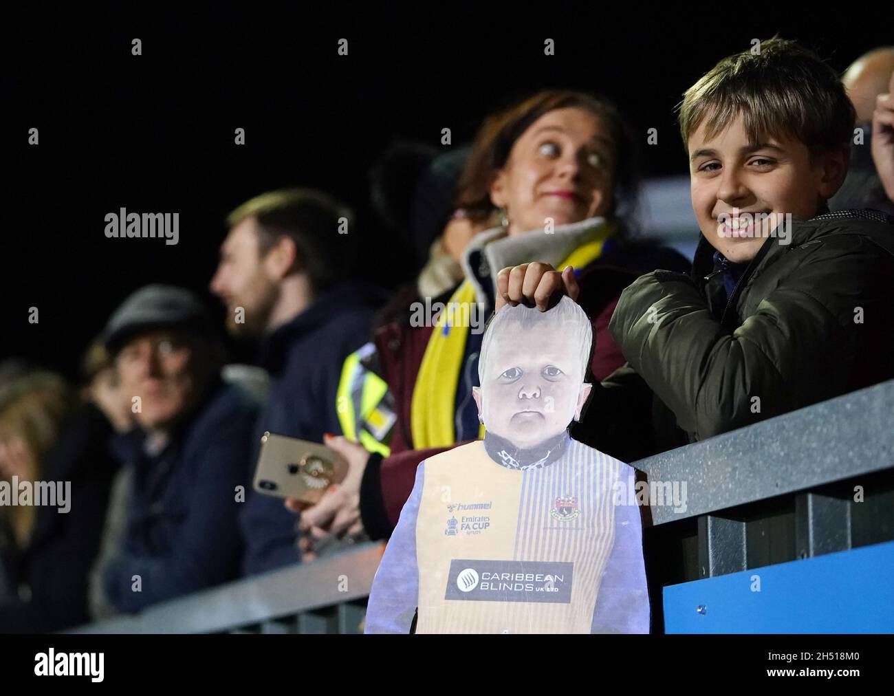 AFC Sudbury fans before the Emirates FA Cup first round match at The ...