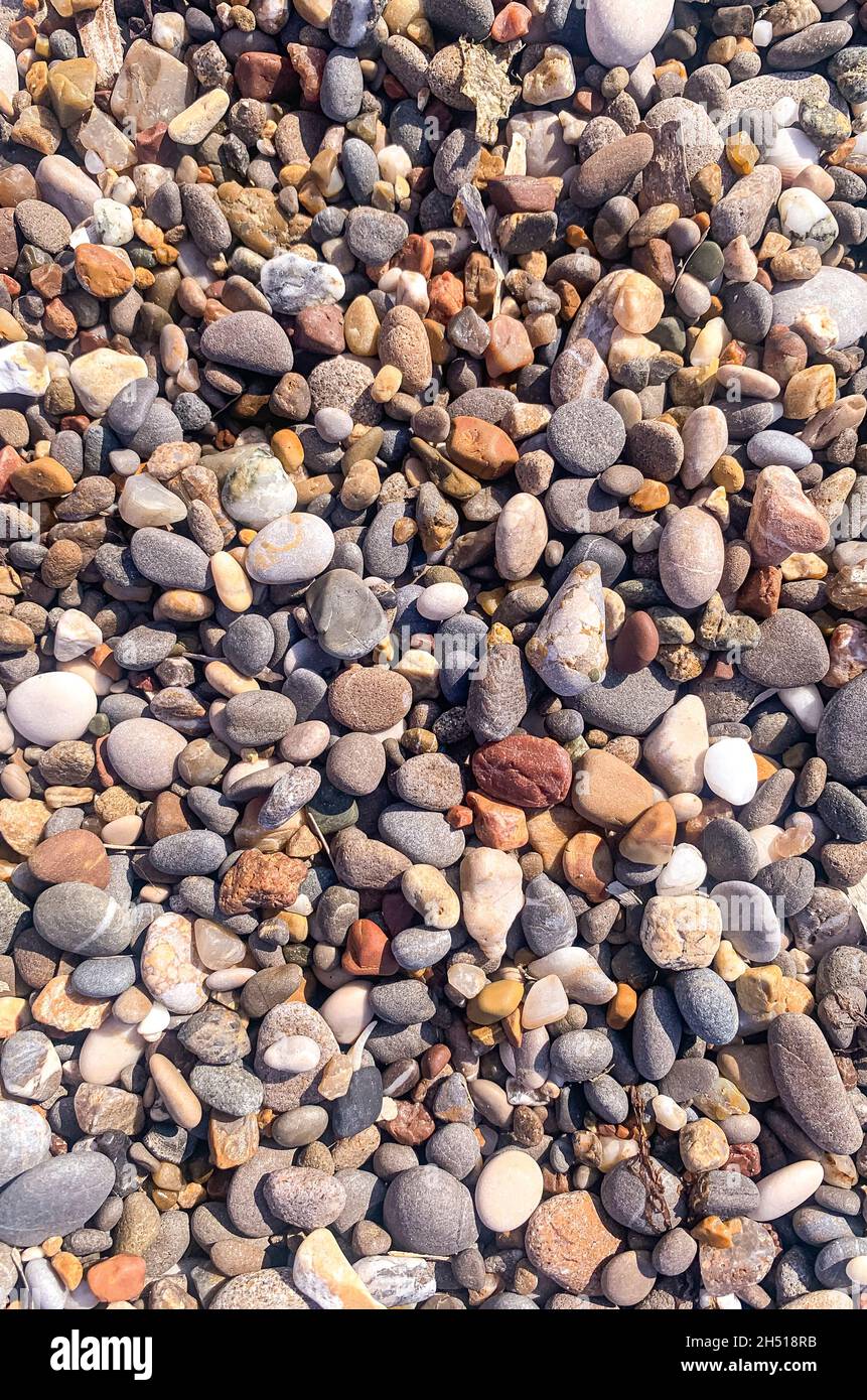 Background, texture, wall of round natural stone Stock Photo - Alamy