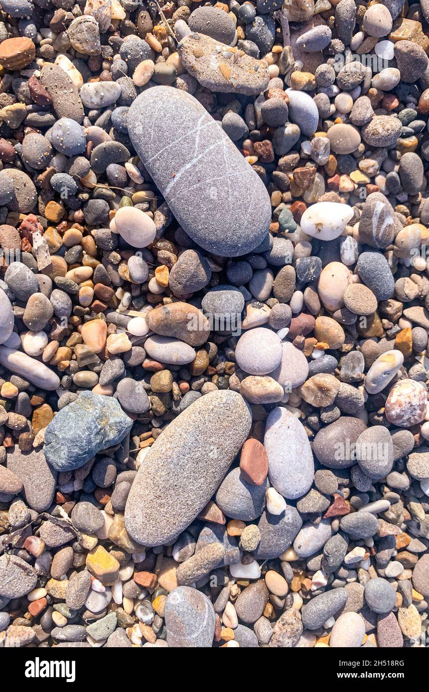 Background, texture, wall of round natural stone Stock Photo - Alamy