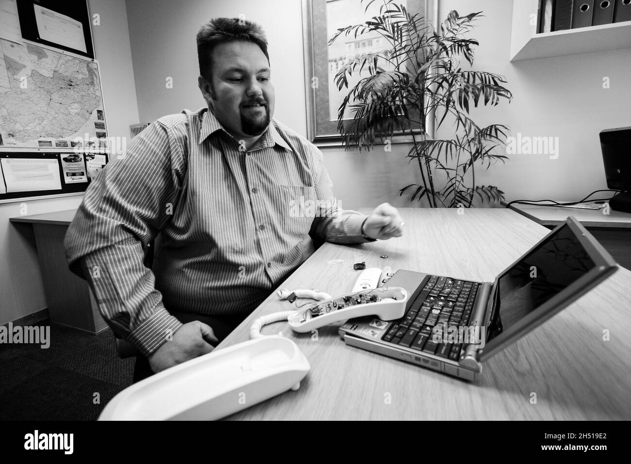 JOHANNESBURG, SOUTH AFRICA - Aug 09, 2021: A grayscale shot of an angry ...