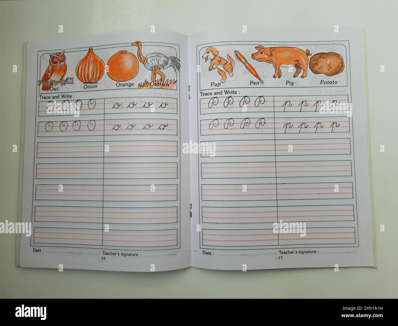 BANGALORE, INDIA - Aug 31, 2021: A close-up of an English cursive ...