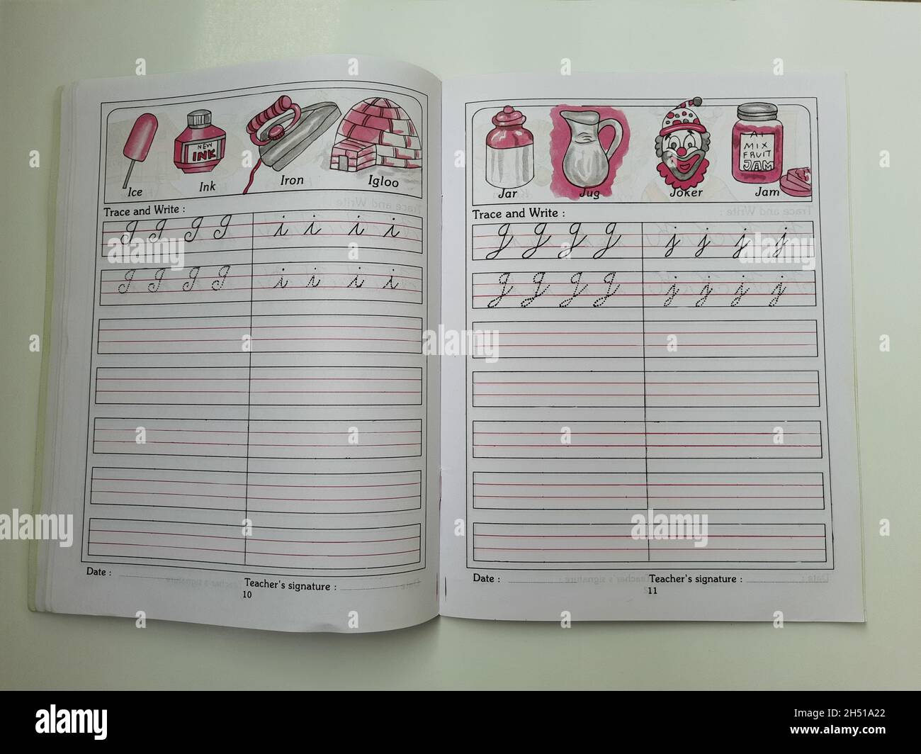 BANGALORE, INDIA - Aug 31, 2021: A close-up of an English cursive ...