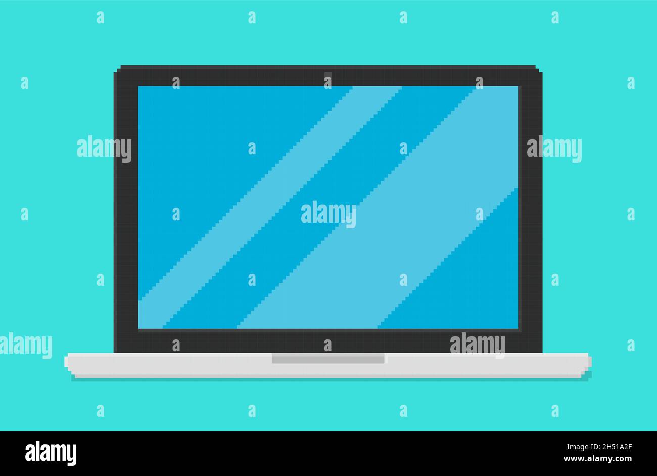 Pixel art vector illustration of laptop Stock Vector Image & Art - Alamy
