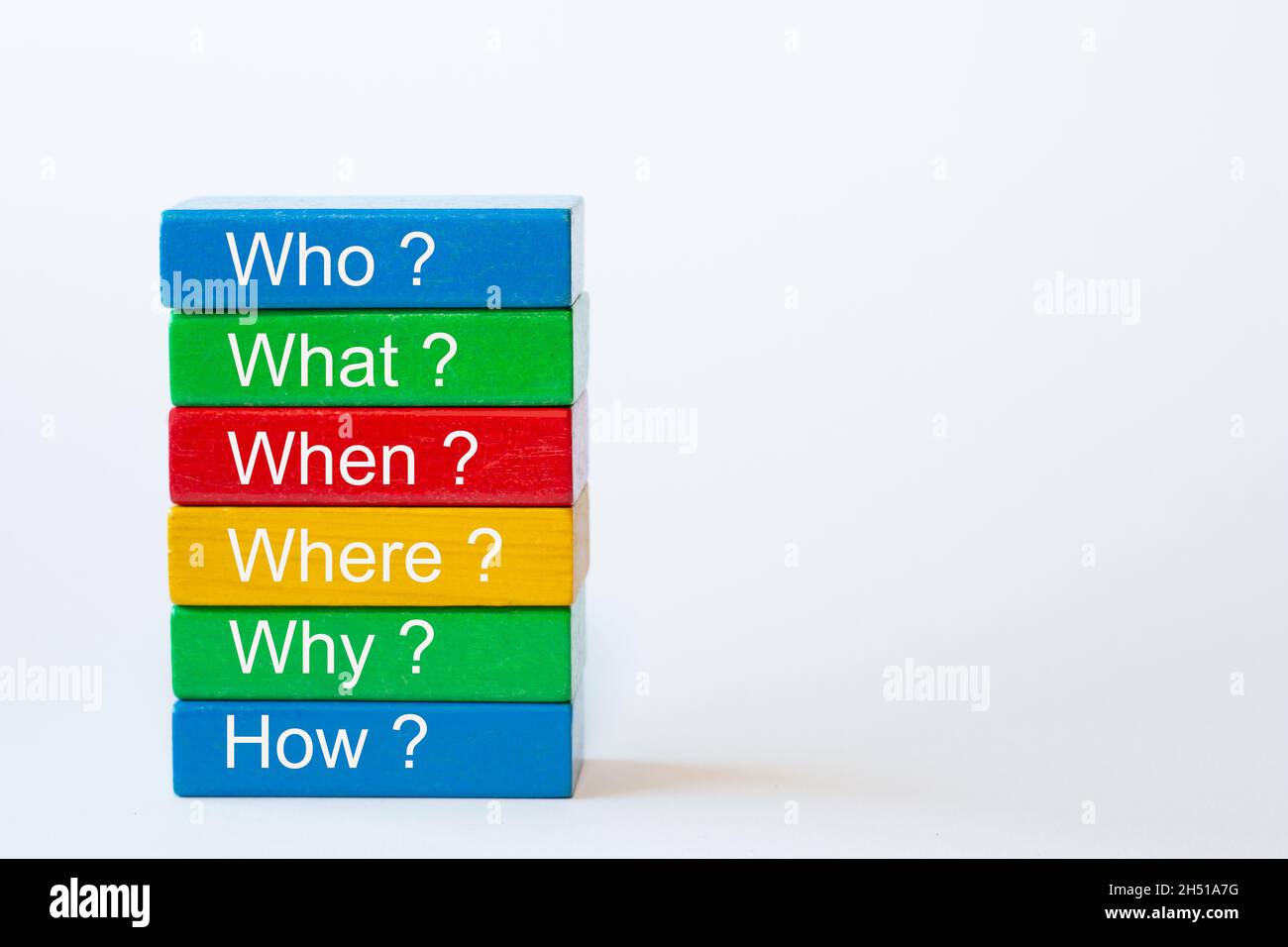 What who where how when why hi-res stock photography and images - Alamy