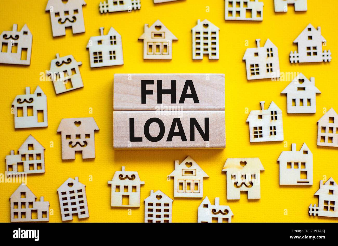FHA federal housing administration loan symbol. Concept words 'FHA ...