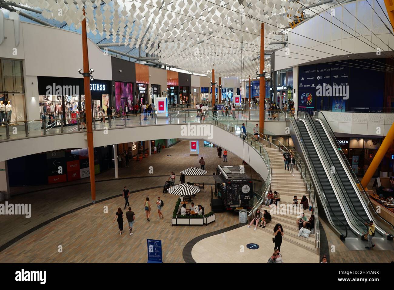 Inside the O2 Arena Shops and Shopping Mall, The Greenwich Peninsula ...