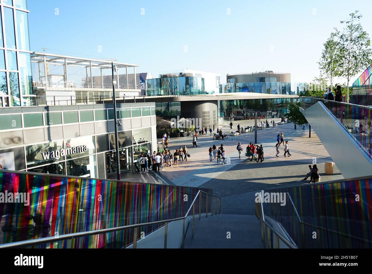 An overview of the Peninsula Square at the O2 Arena, London, England ...