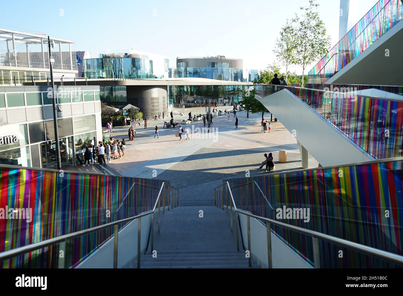 An overview of the Peninsula Square at the O2 Arena, London, England ...