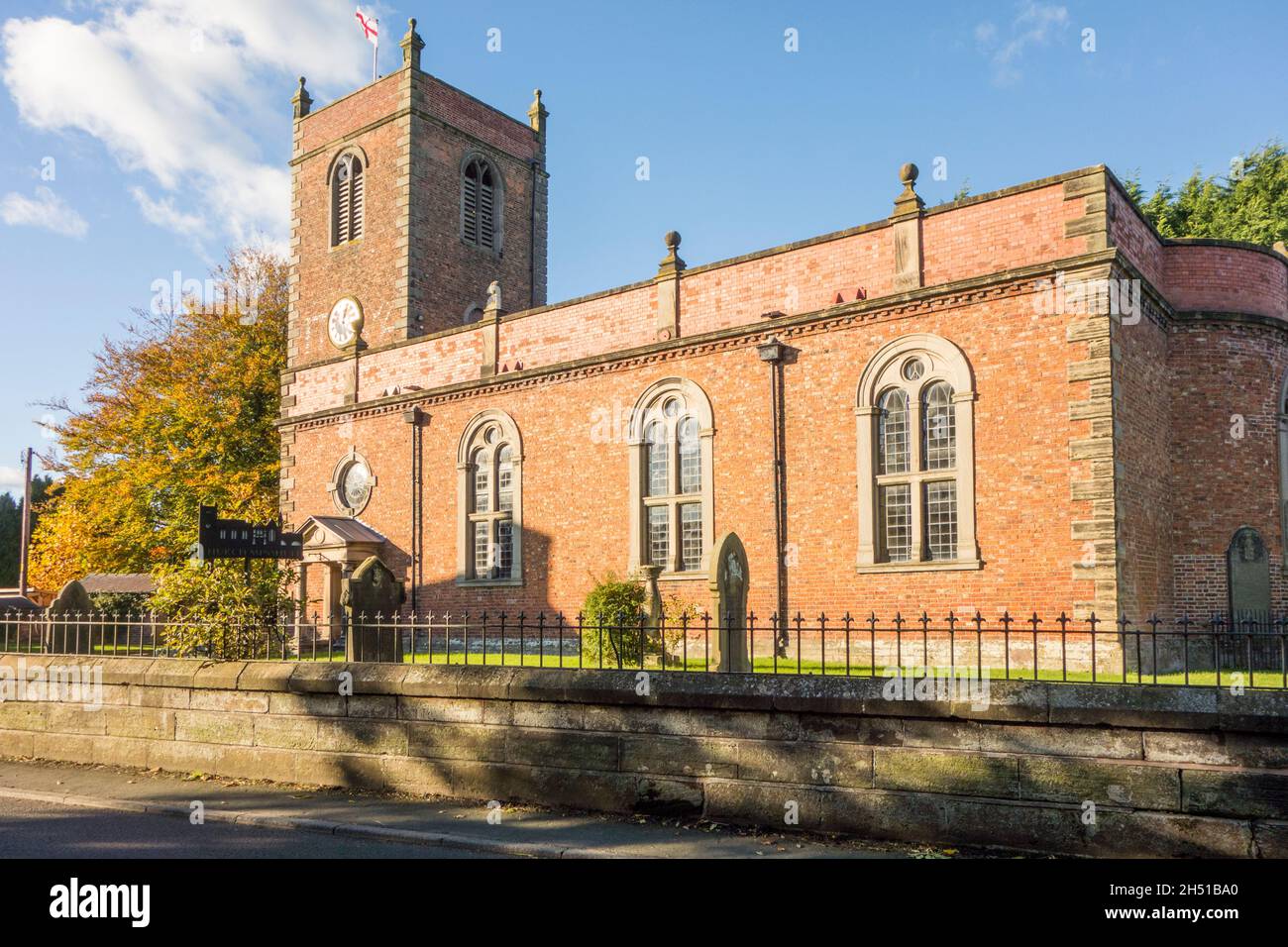 St Bartholomew's parish Church, in the Cheshire village of Church ...