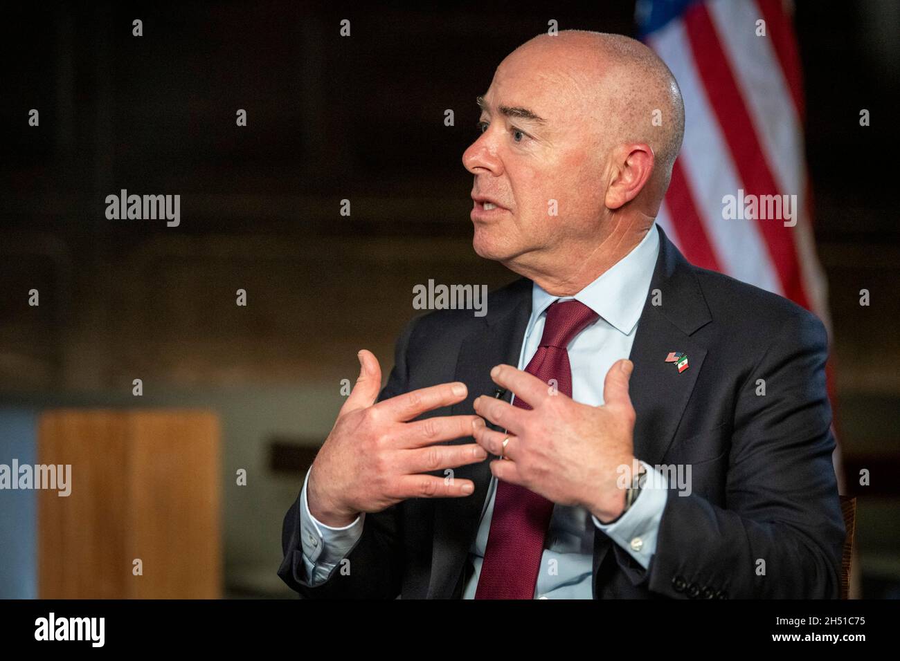 Mexico City, Mexico. 14 June, 2021. U.S Homeland Security Secretary ...