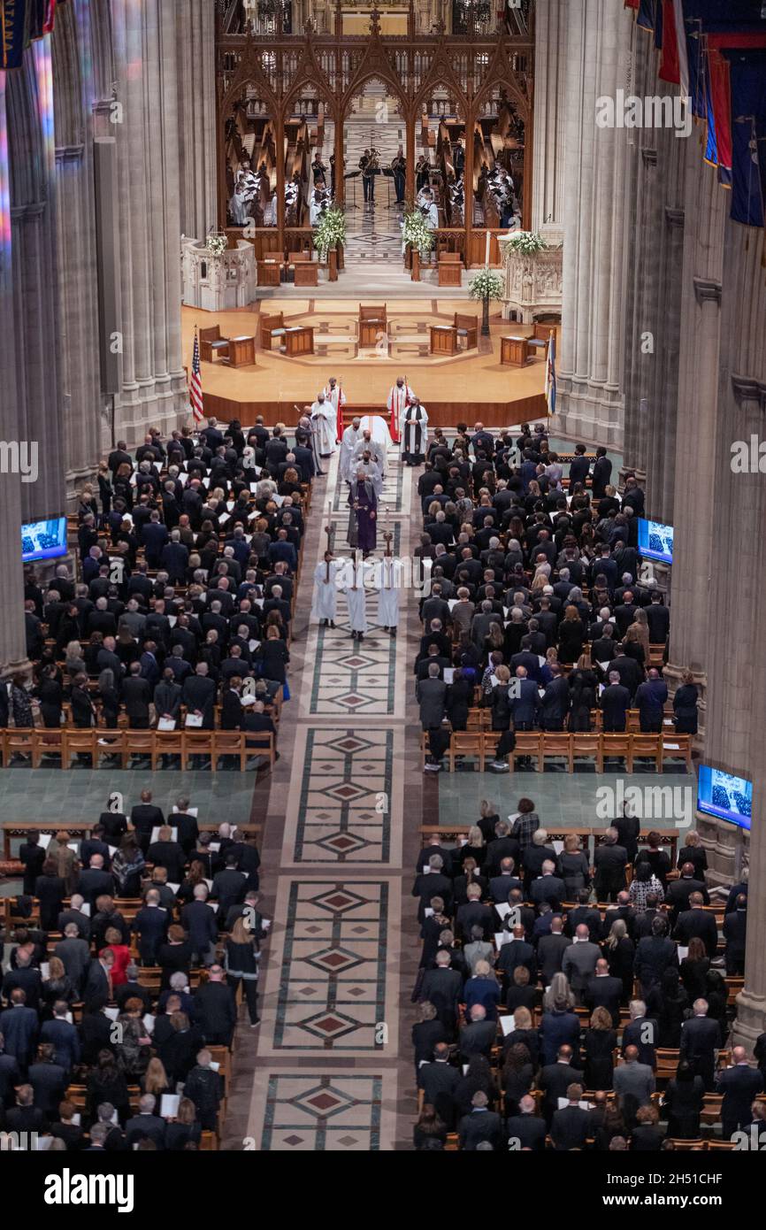 The recessional following the funeral of former US Secretary of State ...