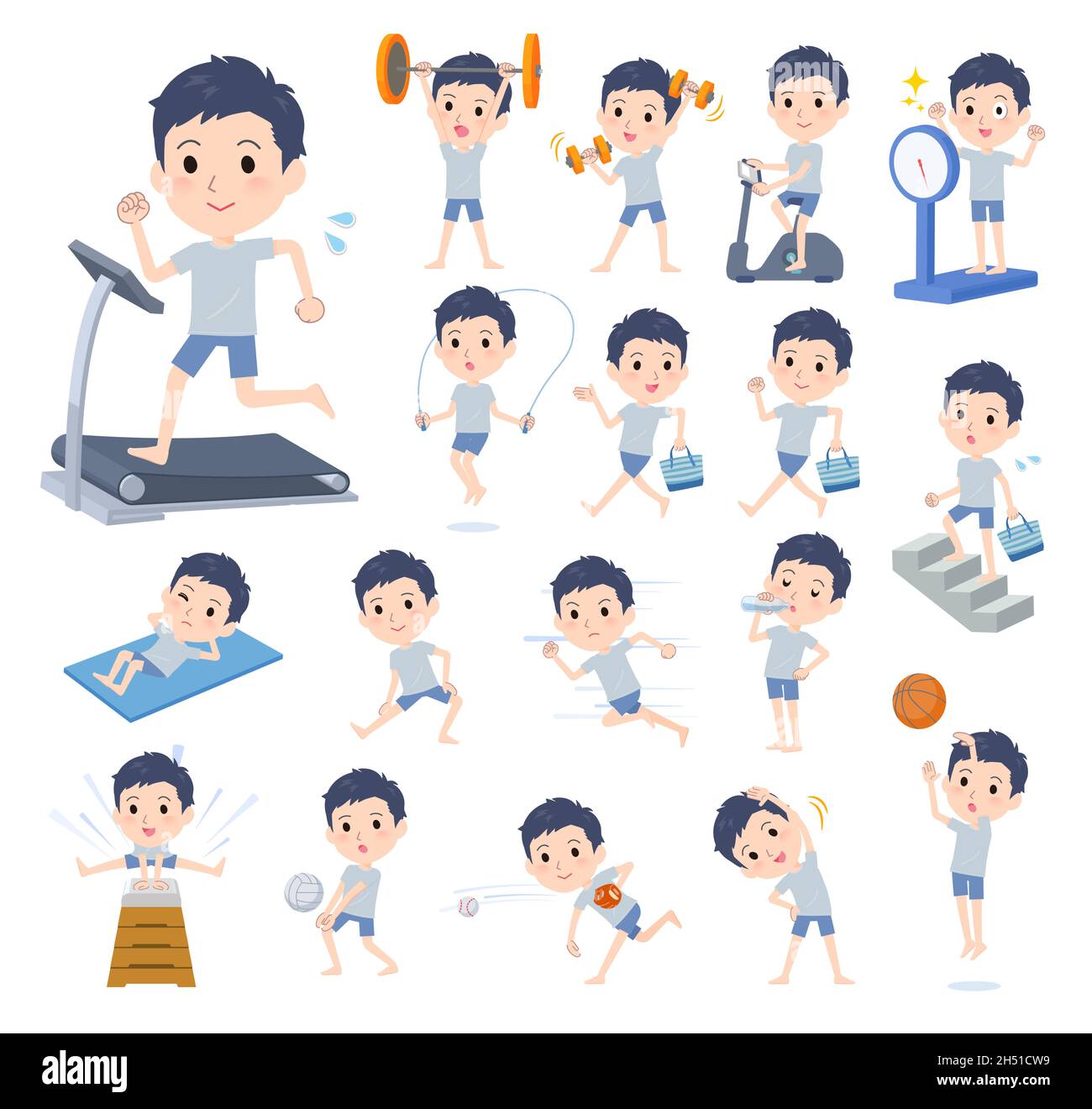 Short set of stairs Stock Vector Images - Alamy