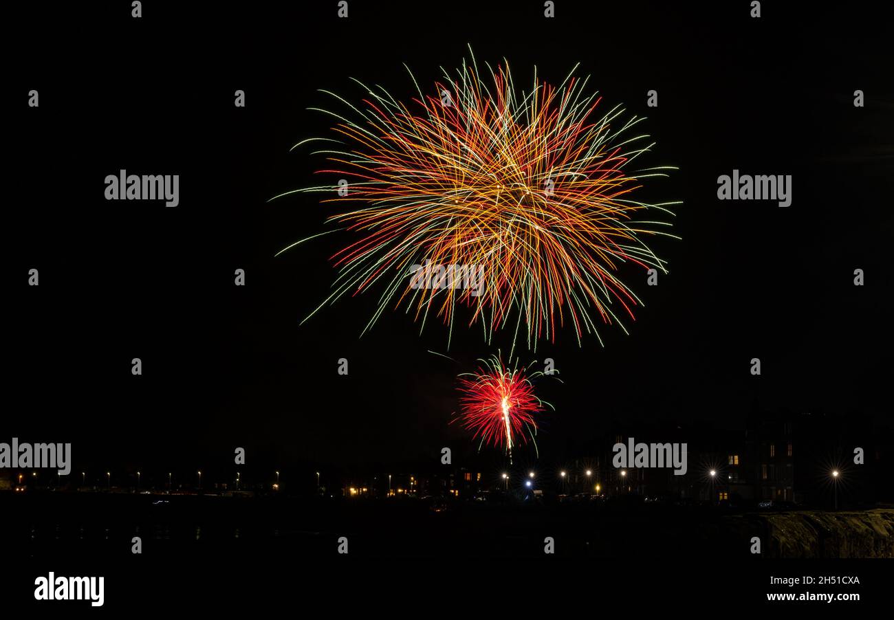 Musselburgh, East Lothian, Scotland, UK, 5th November 2021. Bonfire ...