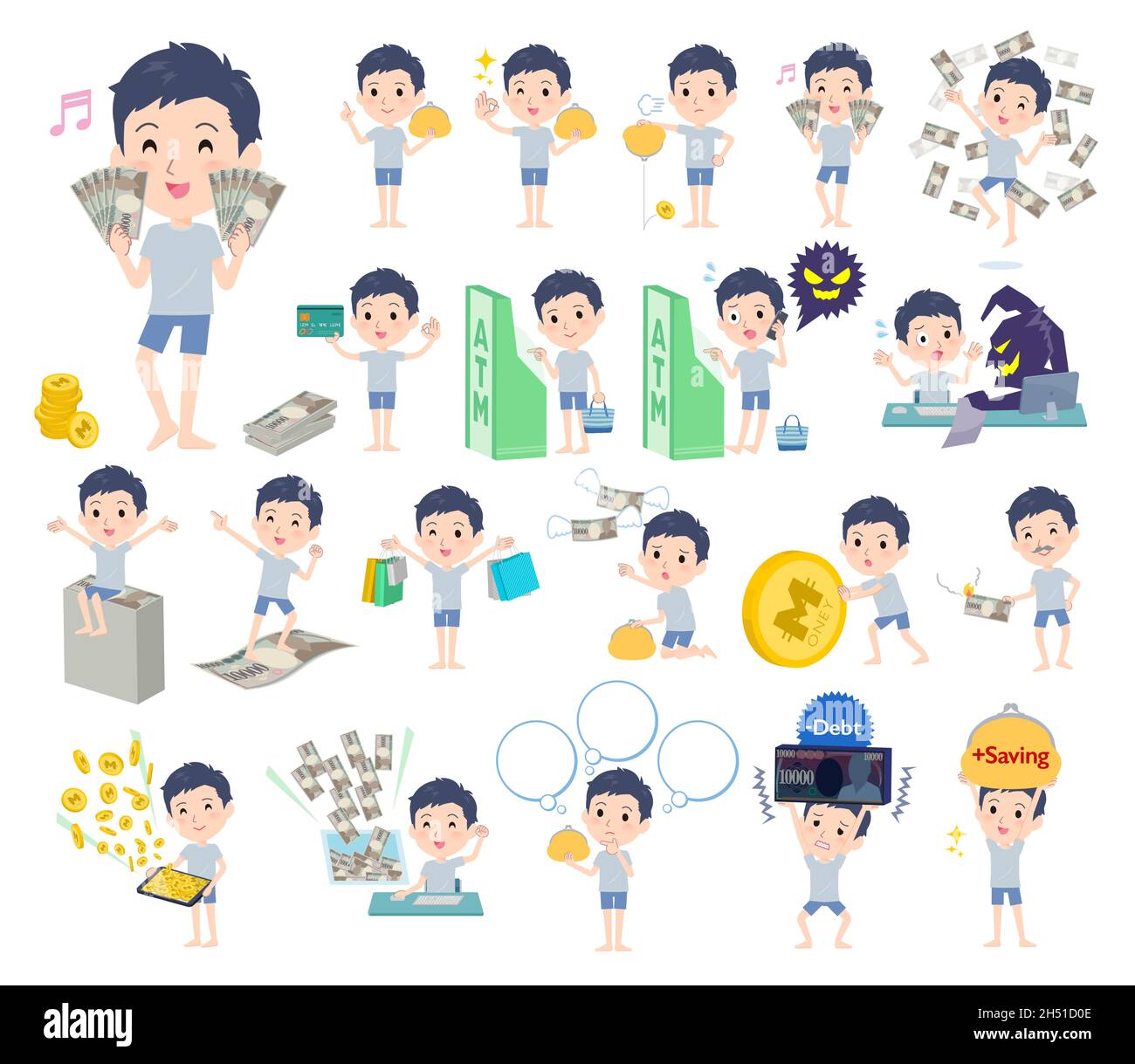Credit card money avatar illustration hi-res stock photography and ...