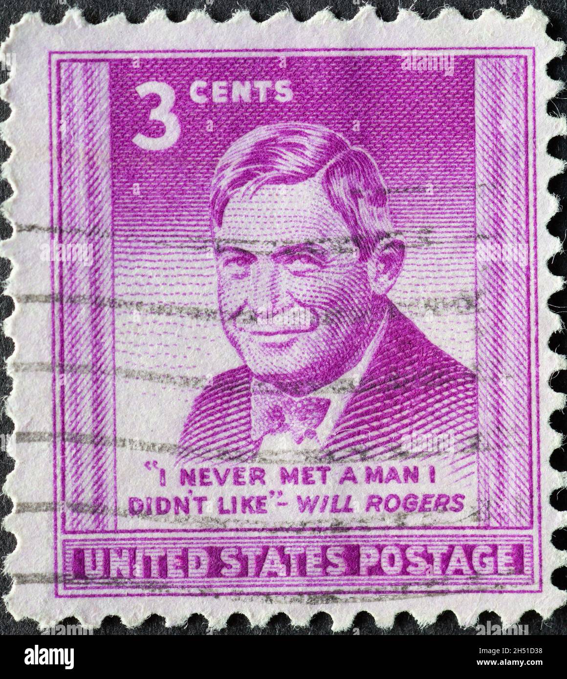 USA - Circa 1948 : a postage stamp printed in the US showing a portrait ...
