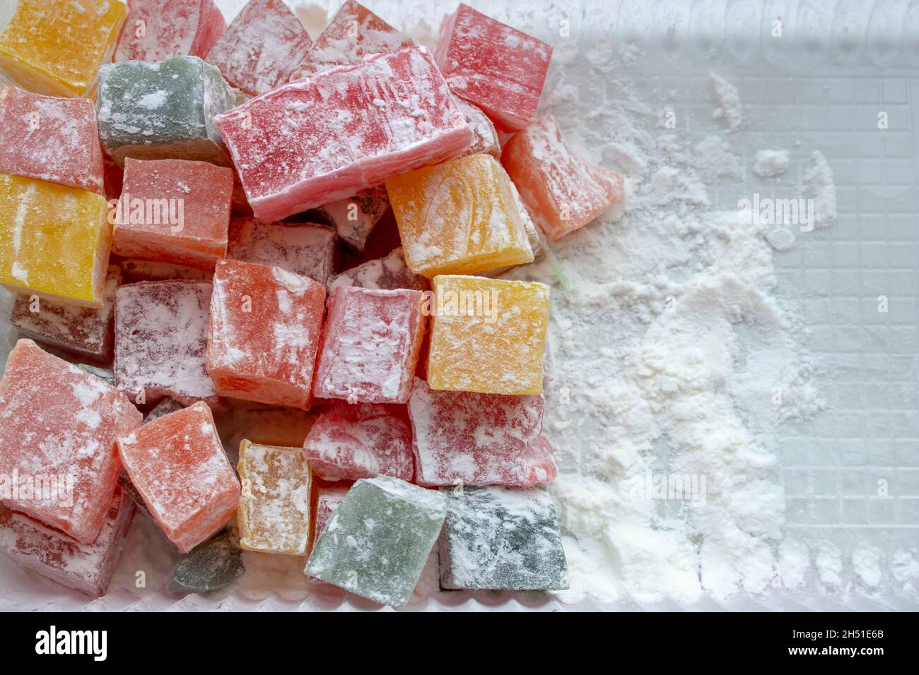 Rose flavour turkish delight hi-res stock photography and images - Alamy