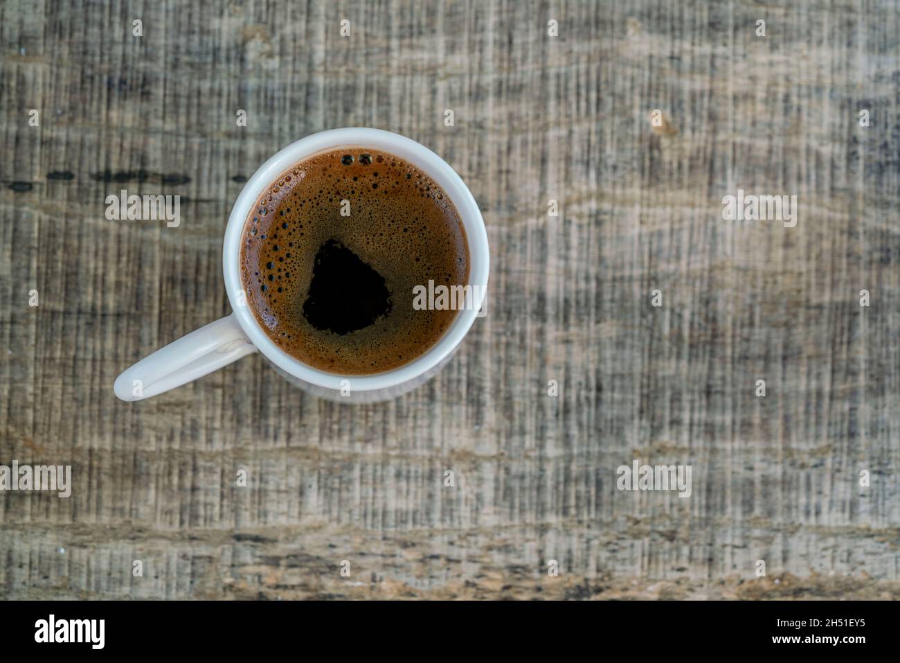 closeup cup of Turkish coffee on the wooden table with copy space Stock ...