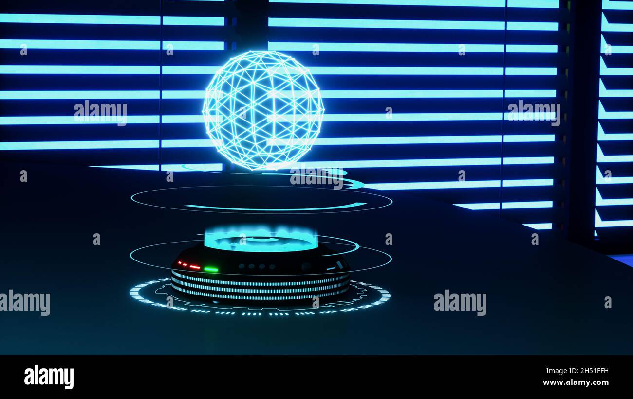 Holographic projection hi-res stock photography and images - Alamy