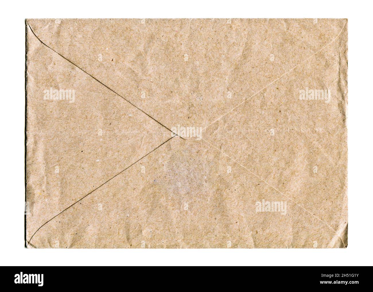 Brown and beige paper mail envelope on a white background. Can be used ...