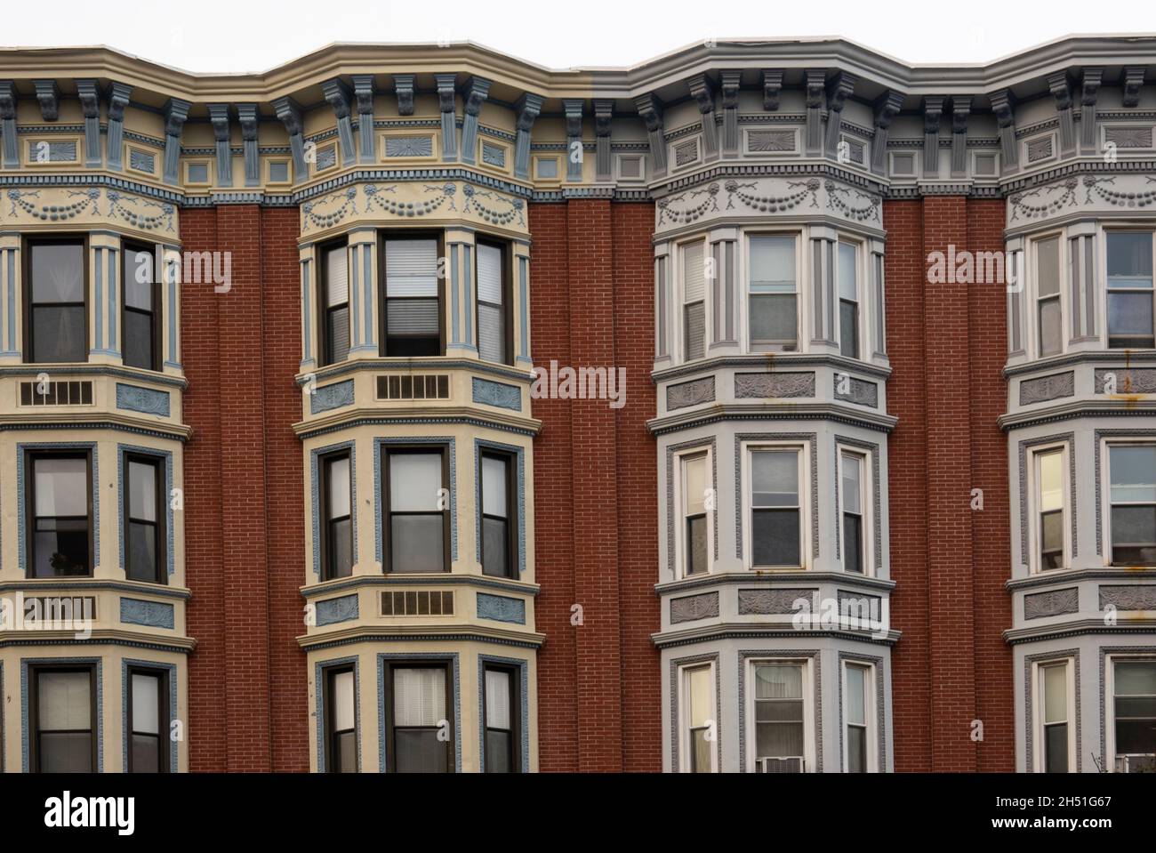 old row homes architecture in Hoboken NJ Stock Photo - Alamy