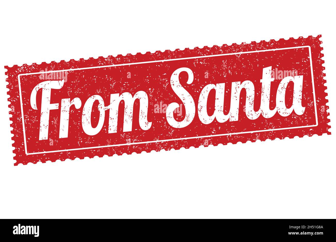 From Santa grunge rubber stamp on white background, vector illustration ...