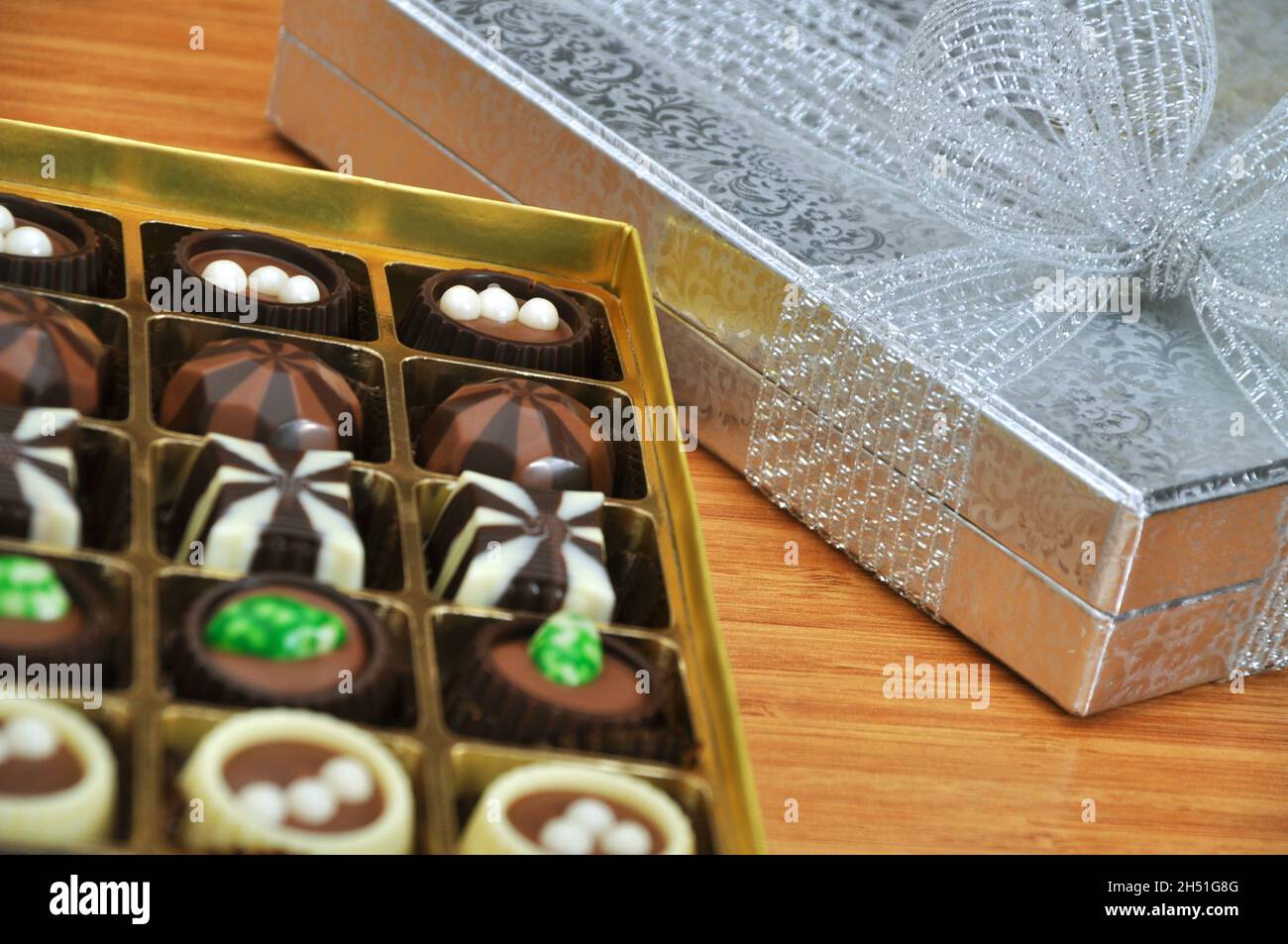 Very delicious chocolate candies in a box, delicious chocolate in box ...