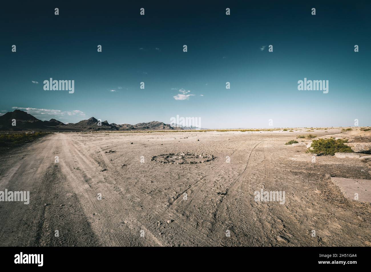 Beautiful view of a deserted area under the sunset sky Stock Photo - Alamy