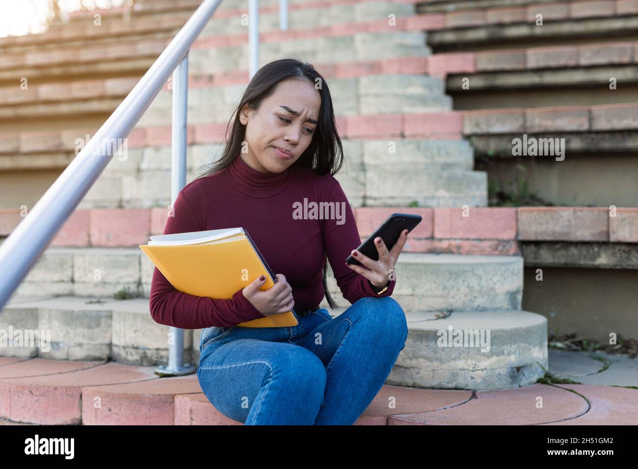 Student sad outside school hi-res stock photography and images - Alamy