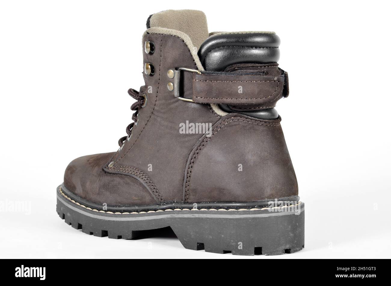 Hiking shoes and a white background, Sturdy hiking boots, strong hiking ...