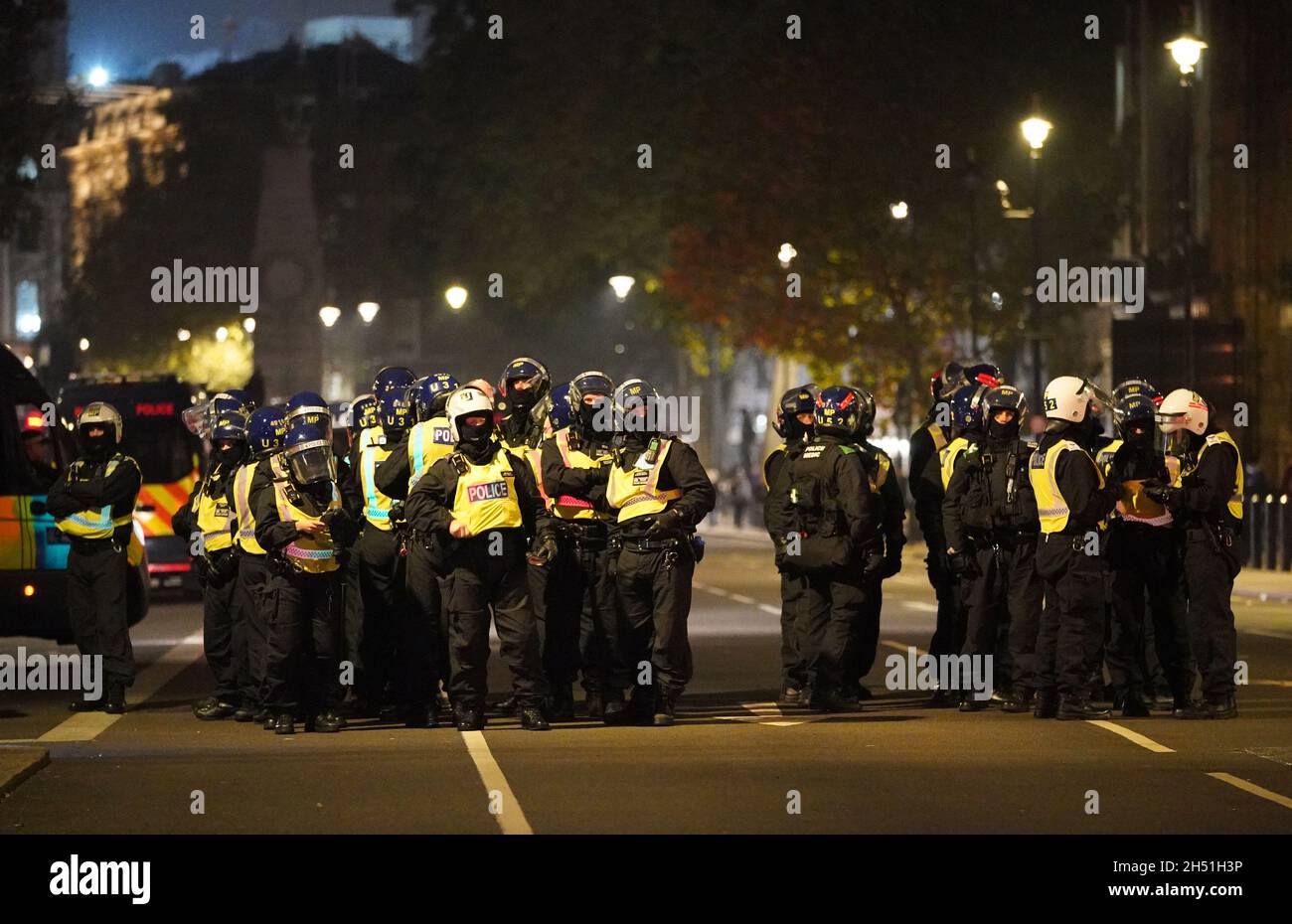 Police in riot gear during the Million Mask March 2021 in Parliament ...