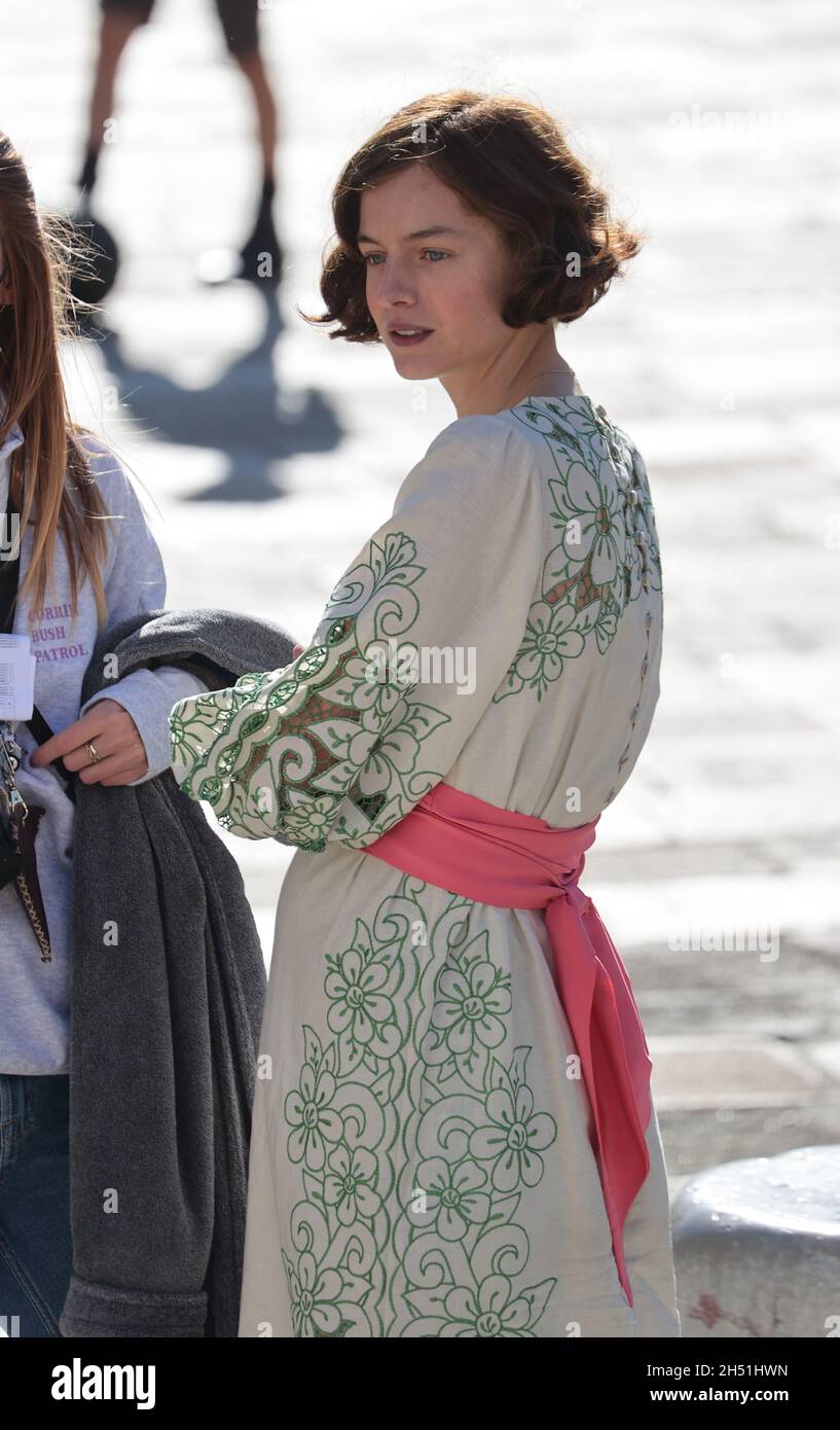 VENICE, ITALY - NOVEMBER 04: Emma Corrin during the shooting of the ...